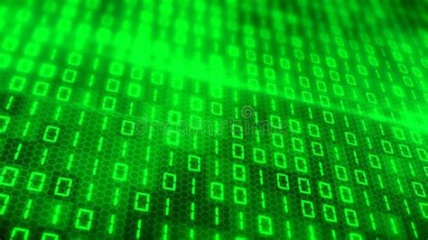D Animation Green Binary Code Stock Footage Video Of Data Connections