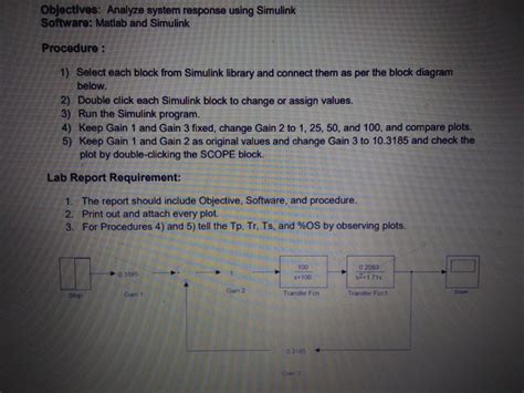 Solved Objectives Analyze System Response Using Simulink