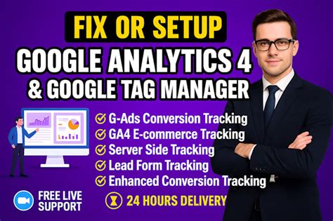 Setup or fix google analytics 4, ga4 ecommerce tracking, ads conversion via gtm by Lead_seller ...