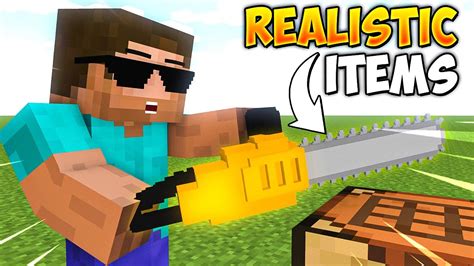 Minecraft But I Can Craft Realistic Items Youtube