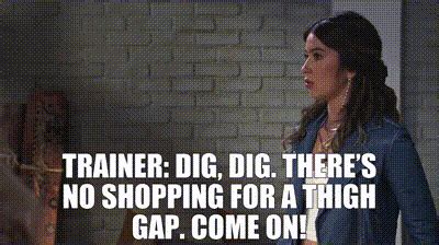 Yarn Trainer Dig Dig Theres No Shopping For A Thigh Gap Come On