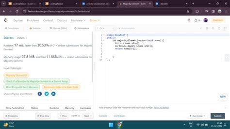 Day 45 Of Code Challenge The Majority Element Finder Anshuman Singh