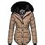 Marikoo Warm Women S Winter Jacket Quilted Jacket Lined Faux Fur B618