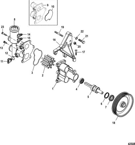 Mercruiser 350 Mag Mpi Horizon Mie Sea Water Pump Assembly Parts