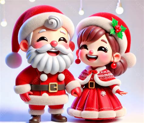 3d Do Papai Noel E Mamãe Noel Download 104615 Criativo Dahora