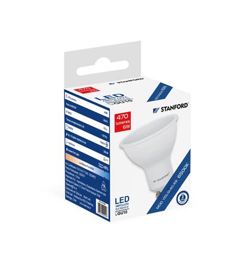 Ampolleta Led Dicroica GU10 Empavonad STANFORD Fría 6W Stanford