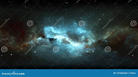 Fondo Del Espacio De 360 Grados Con La Nebulosa Y Las Estrellas
