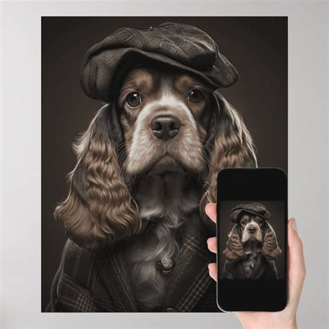 Cocker Spaniel Dressed As Sherlock Holmes Poster Zazzle