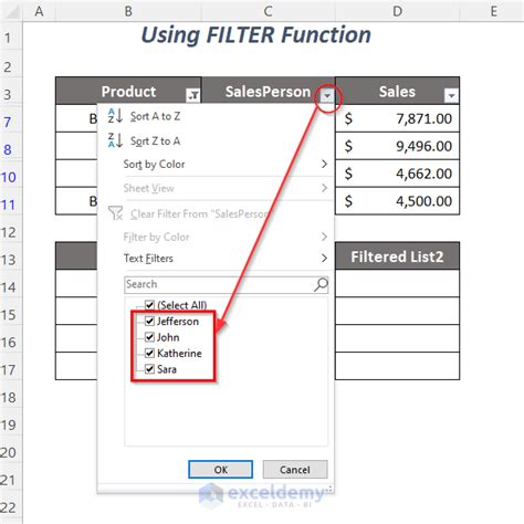 How To Copy Filter Drop Down List In Excel 5 Ways Exceldemy