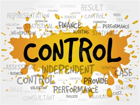Control Word Cloud Collage Stock Illustration Illustration Of Business