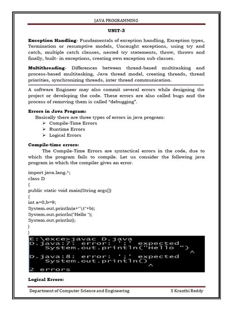 Java Unit Iii Pdf Scheduling Computing Thread Computing