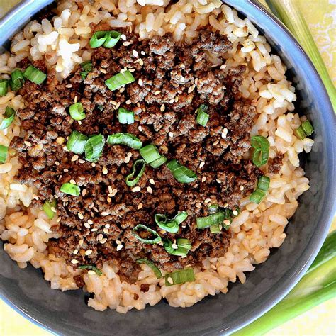 Korean Ground Beef And Rice Bowls 5recipes