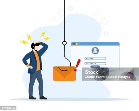 해커 공격 개념 인터넷 피싱 공격 사기 조사 사기 방지 인터넷 사용자는 전자 메일 사기를 엽니다 계정 개인 정보 및 암호를