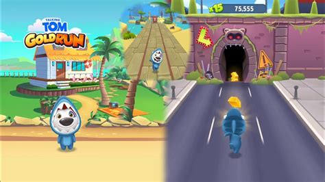 Talking Tom Gold Run Shark Hank Full Screen Android Ios Gameplay