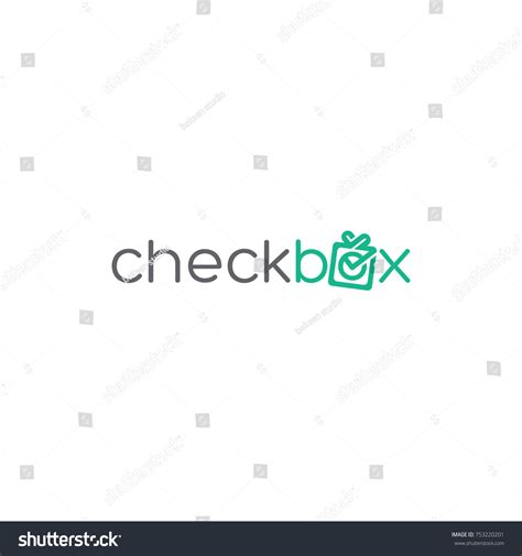 Checkbox Logo Design เวกเตอร์สต็อก ปลอดค่าลิขสิทธิ์ 753220201