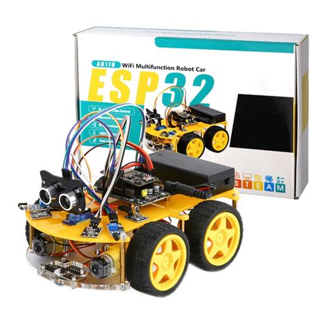 Probots Rc 4 Wheel Drive Smart Robot Car With Wifi Esp32 Multifunctional Unassembled Diy Kit Buy