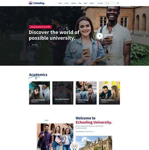 Echooling Education Online LMS HTML5 Template