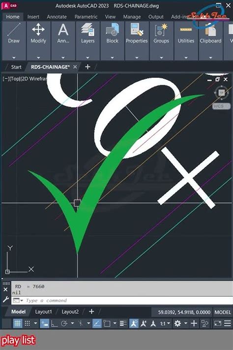 How To Draw Chainage Autocad Autolisp Autocad Hindi Tutorial Create Autocaddrawing Youtube
