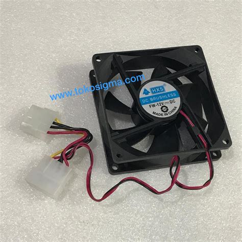 Jual Cooling Fan Casing Cpu Komputer 8cm Dc 12v Socket Molex Kipas