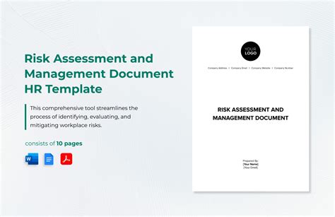 Risk Assessment And Management Document Hr Template In Word Pdf