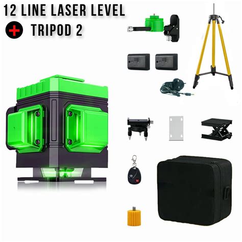 Keelat 5 12 16 Line Laser Level Green Light Self Leveling 360°rotary