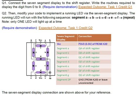 Solved Texts The Seven Segment Display Is Connected To The Sn74hc595 And Is Coded In