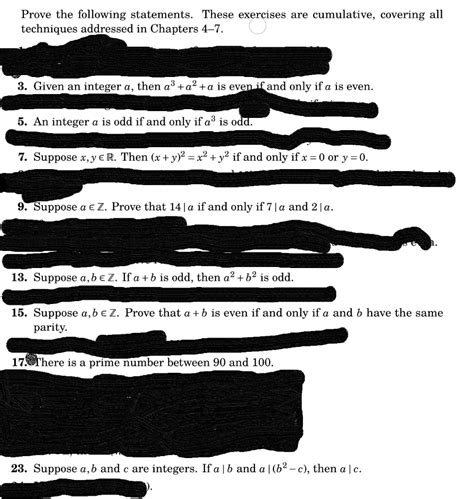 Solved Prove The Following Statements These Exercises Are Chegg Com