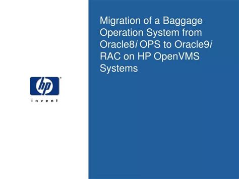 Ppt Migration Of A Baggage Operation System From Oracle I Ops To
