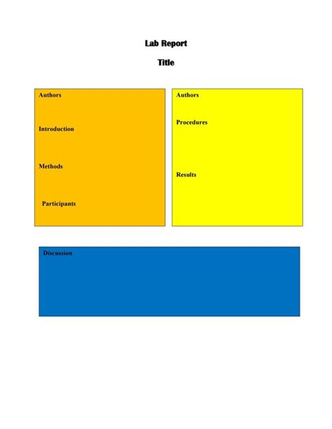Lab Report Templates Format Examples ᐅ TemplateLab
