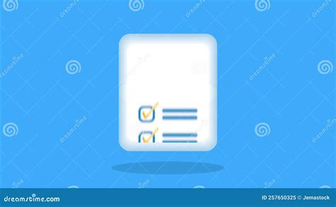 Checklist Document With Marks Animation Stock Video Video Of Notepad