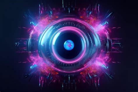 Premium Ai Image Illustration Of A Close Up Of A Robot Eyes