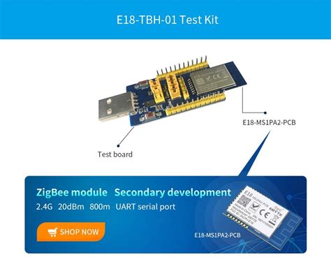 Ebyte Zigbee Module Usb Test Board Kit 24ghz 20dbm Wireless Rf Module
