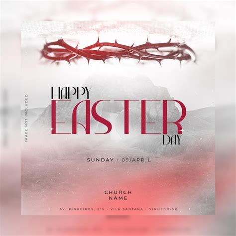 Premium Psd Easter Sunday Church Service Instagram Post Feed