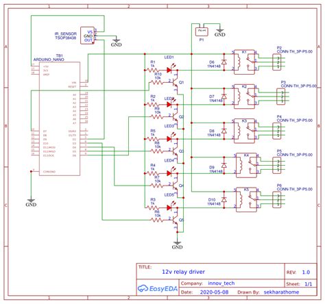Relay Driver Circuit EasyEDA