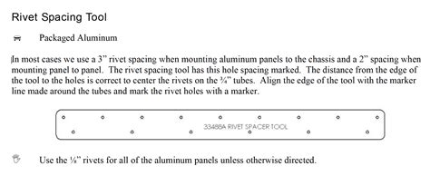 Rivet Spacing