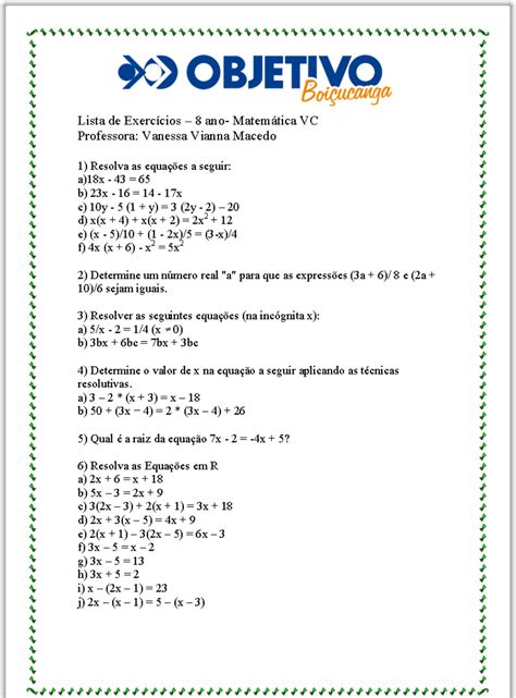 Atividade Matematica 8 Ano Image To U