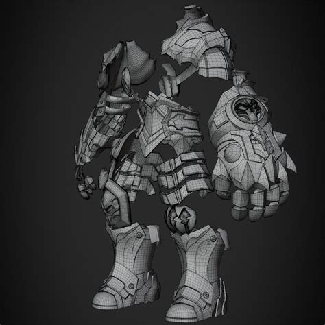 Darksiders War Armor And Chaos Eater Sword For Cosplay 3d Model
