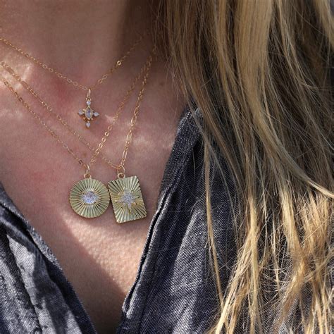 Starlight Cz Necklace Gold Filled Dandelion Jewelry