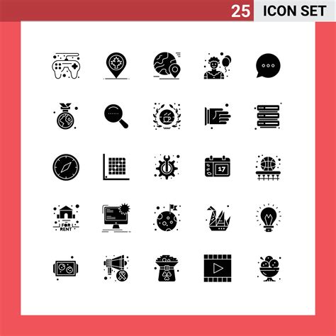 Universal Icon Symbols Group Of 25 Modern Solid Glyphs Of Comment