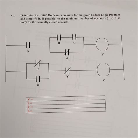Solved Vii Determine The Initial Boolean Expression For The