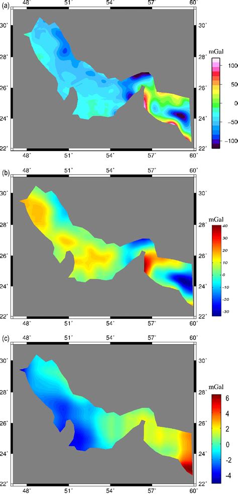 A Represents The Marine Altimetry Derived Gravity Anomaly Over The Download Scientific