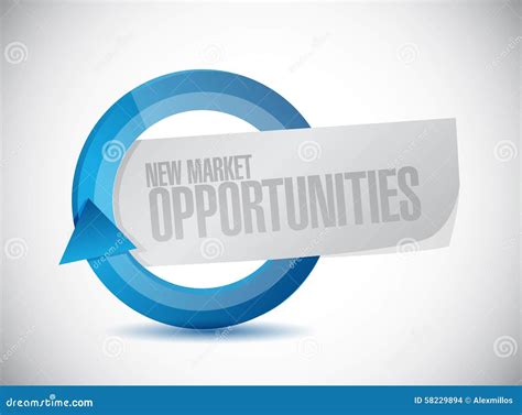 New Market Opportunities Cycle Sign Concept Stock Illustration