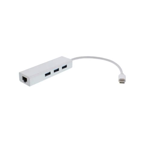 Adaptor Usb C Gigabit Ethernet Rj45 3 X Usb30 Oferta Pret Tradaro