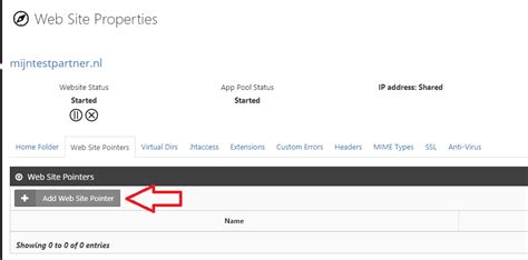 Add Website Pointer