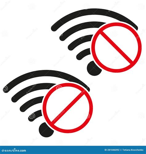 No Signal Bad Antenna No Wifi No Wireless Connection Symbol Vector Illustration Stock Image