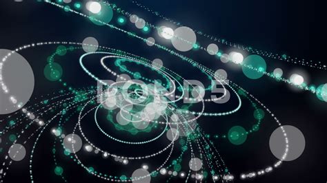 Futuristic Animation With Glowing Particles