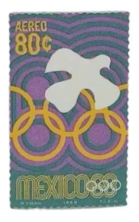 Timbre Postal De Correoa Mexicano Olimpiadas Mexico 68 80c Cuotas Sin