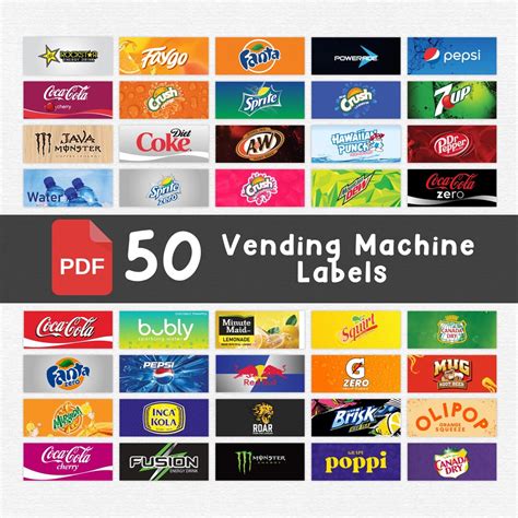 Vending Machine Labels High Quality Labels Sparkling Water And Soda