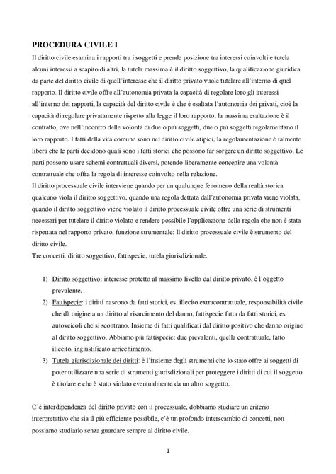 Appunti Diritto Processuale Civile I Docsity