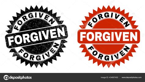 FORGIVEN Black Rosette Watermark With Scratched Surface Stock Vector By